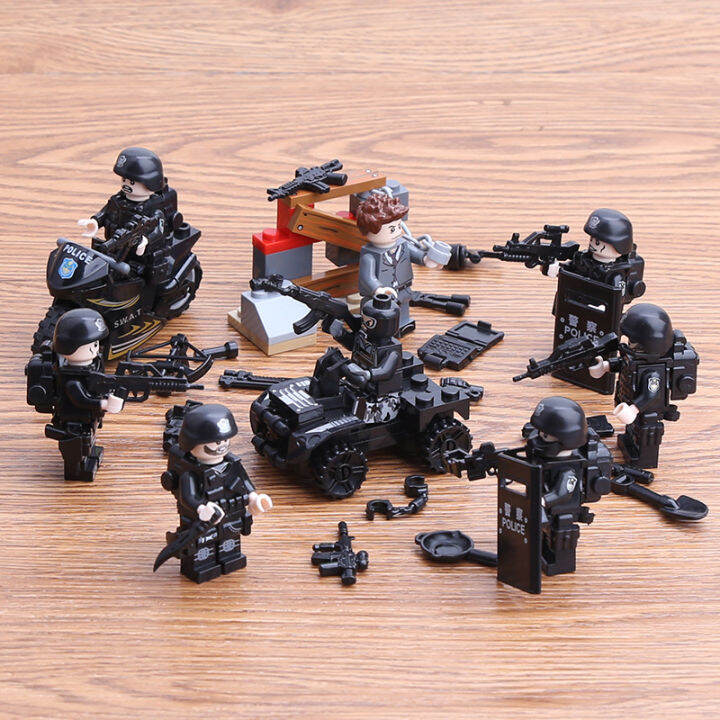 Mainan Lego Polisi + Senjata Lengkat SWAT Army Brick Action Figure Lego ...