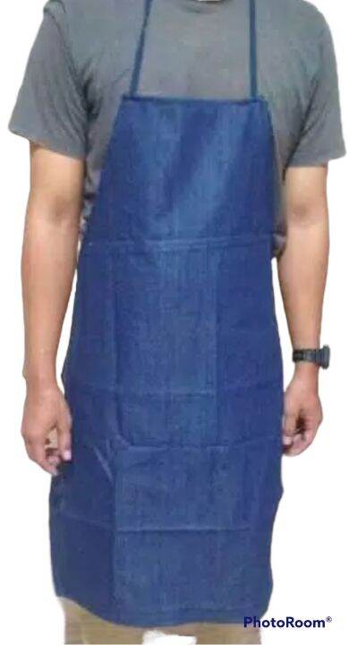 Apron bahan jeans warna random | Lazada Indonesia