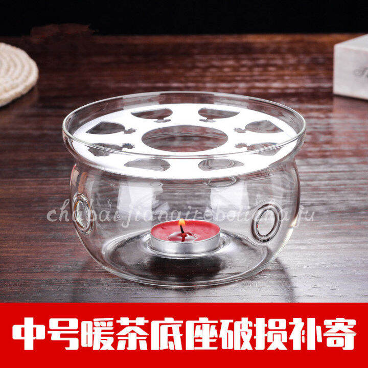 Creative Glass Base Transparent Teapot Warmer Teapot Thermal Insulation ...