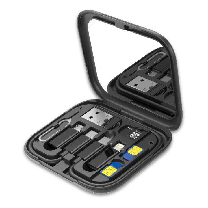 MOYUWIT Multi-function Fast Charging Data Cable 75W Protable Storage Kit Box Lightning Typc-C ...