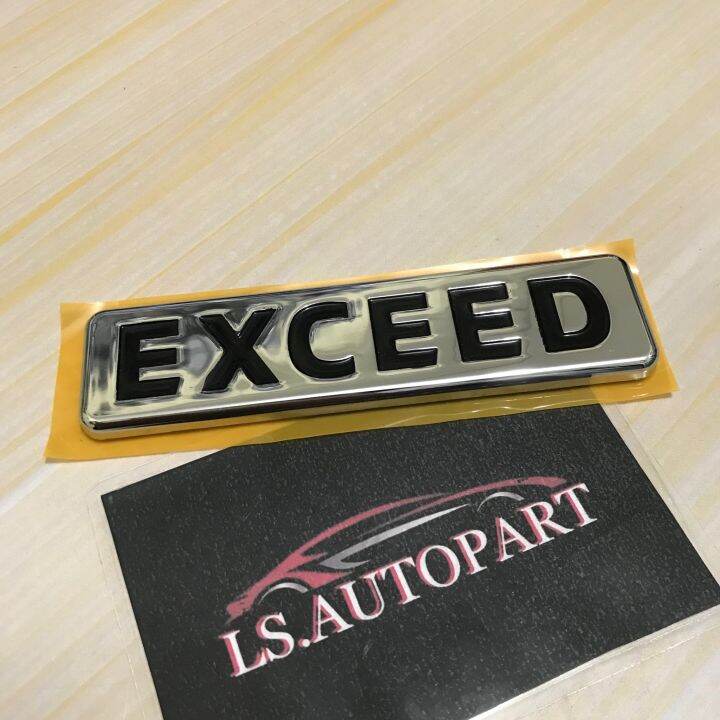 emblem logo tulisan EXCEED BLACK CROME ORIGINAL | Lazada Indonesia