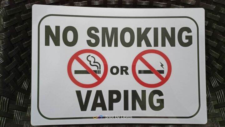 No Smoking or Vaping Signage A4 Size PVC Plastic | Lazada PH