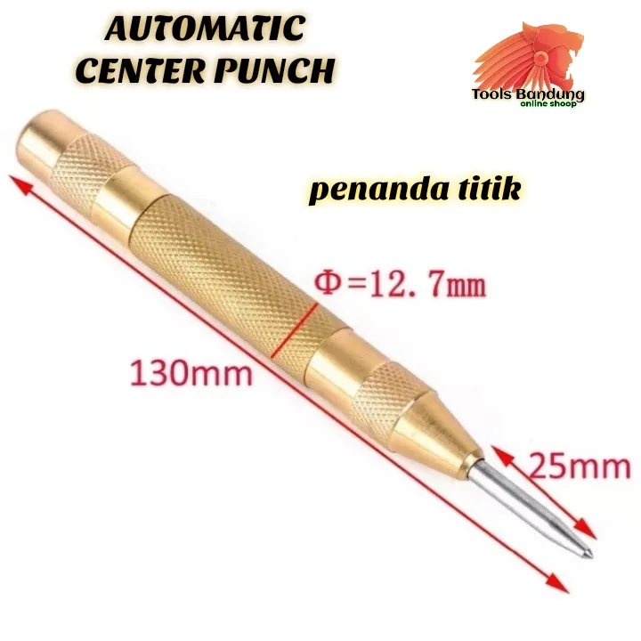 PENANDA TITIK BOR SENTER PEN AUTOMATIC CENTER PUNCH ALAT MARKING BESI ...