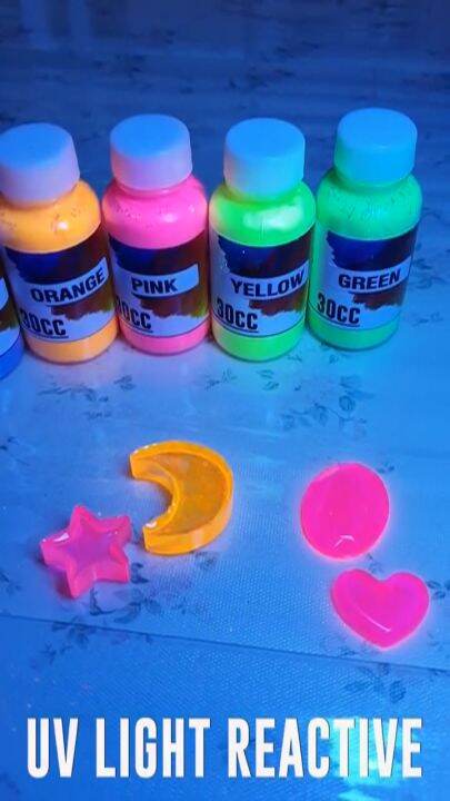 Neon Pigment Powders (UV reactive) for Resin craft and art projects ...