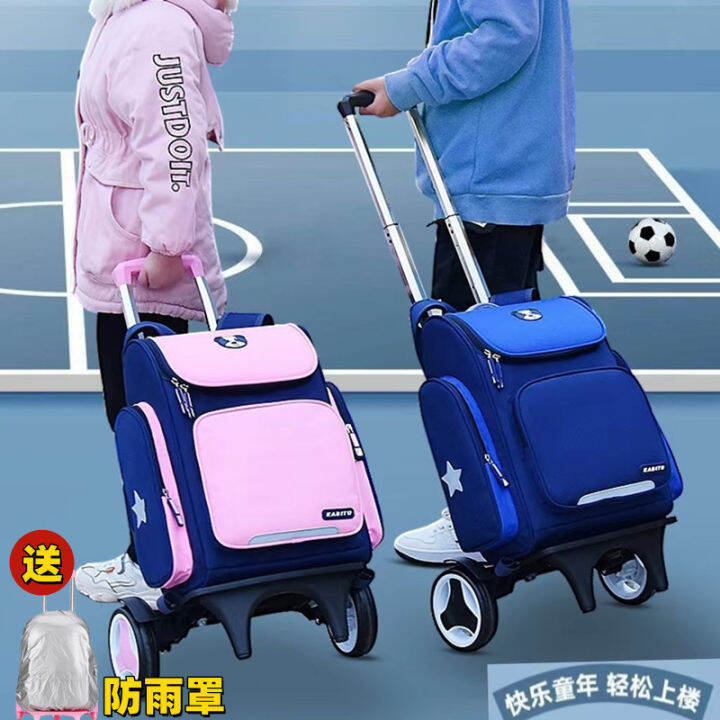 Trolley Schoolbag for Middle School Students Large Capacity Trolley ...