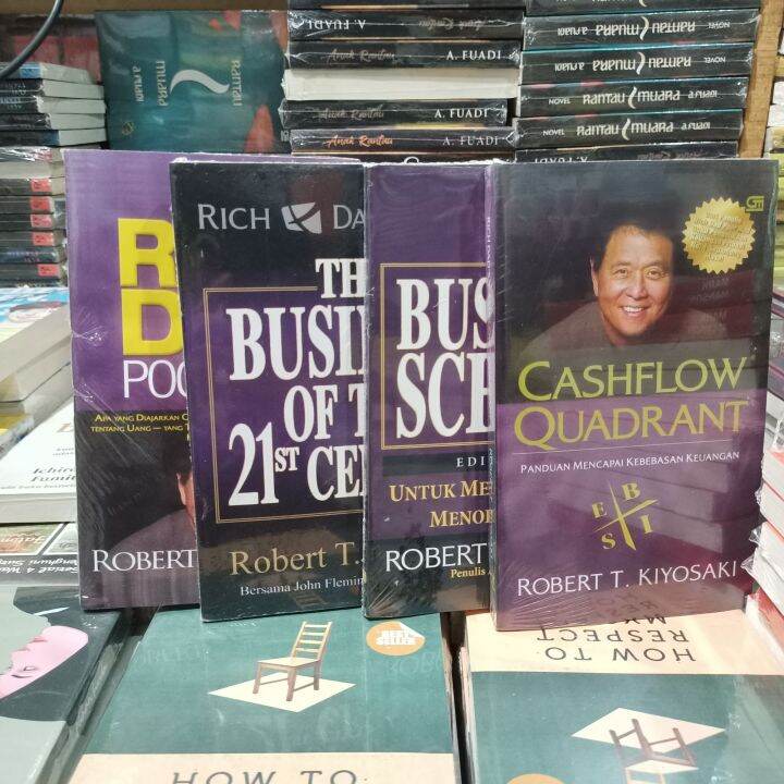 Paket 4 Buku Rich Dad Poordad Cahsflow Quadrant The Bussines School