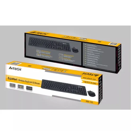 100 A4tech Km 100 4200n Comfort Combo Wireless Keyboard And Mouse Lazada Ph