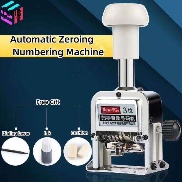 Numbering Machine stamp Self inking Automatic Numbering machine Digit Cap Stamping 5-Position ...