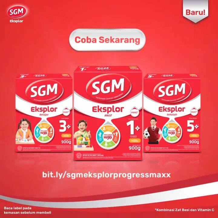 SGM 5 Plus Eksplor Madu Pro-Gress Maxx Susu Bubuk 900 GR | Susu Formula Anak Untuk Usia 5 Tahun ...