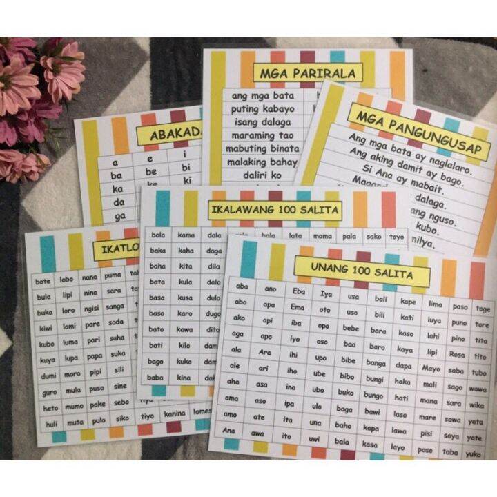 Tagalog Reading Materials ( Pantig, Mga salita, Mga Parirala at Mga Pangungusap) | Lazada PH