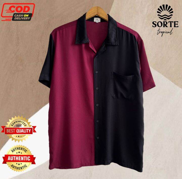 Baju Kemeja Pantai Hawaiian Pria Wanita Kasual Unisex Motif Kombinasi ...