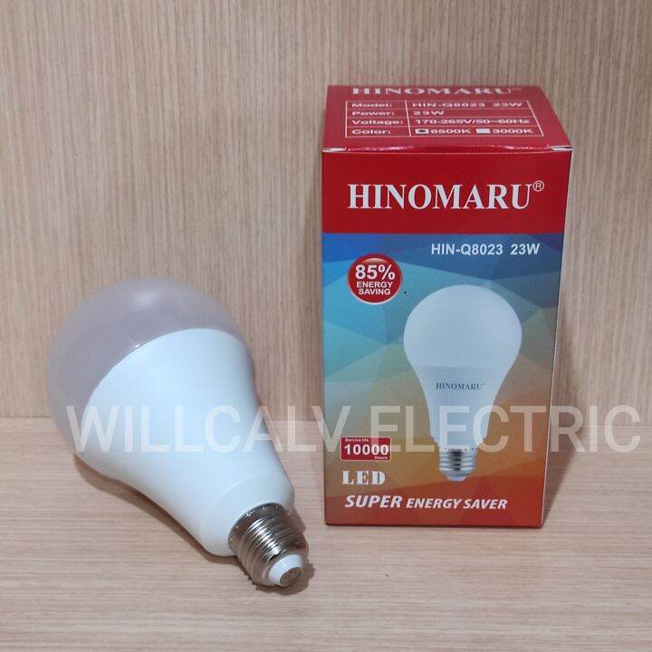 HINOMARU LAMPU LED BULB 23W 23 WATT CAHAYA PUTIH / LAMPU LED HINOMARU ...