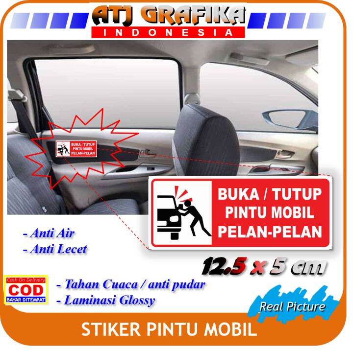 Stiker mobil tutup pintu pelan pelan sticker keamanan kaca Anti pecah ...