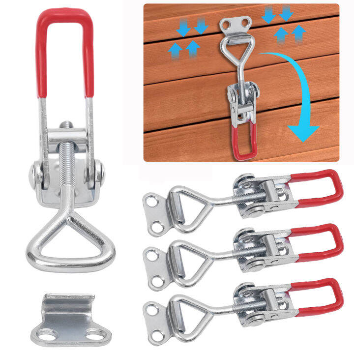 2 Set Adjustable Buckle Lock Toolbox Buckle Clamp Door Bolt Quick ...
