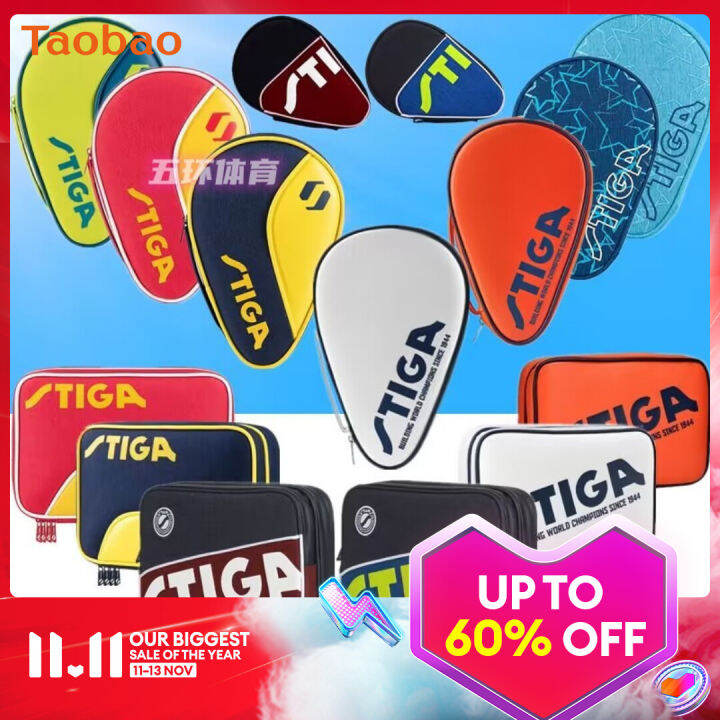Genuine Stiga Stiga Table Tennis Paddle Case Double-Layer Square Racket ...