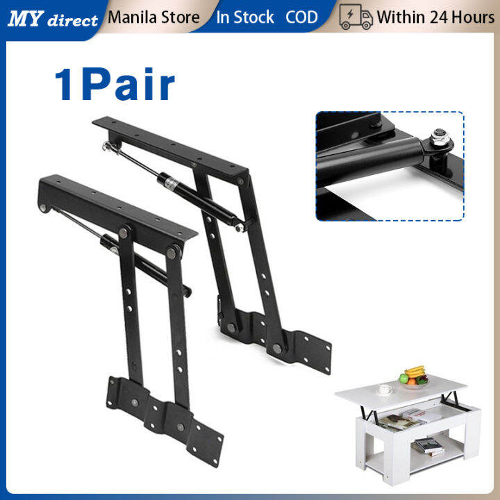 1Pair Table Folding Lifting Frame Desk Mechanism Spring Hinge Gas ...
