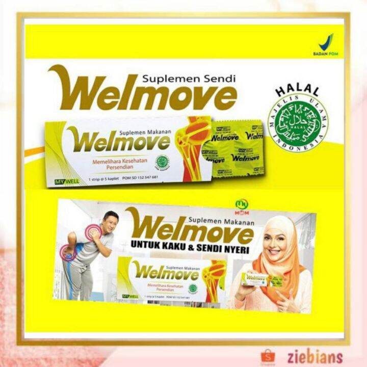 Welmove Glucosamin 500mg &Chondroitin 400mg Obat sendi,tulang dan lutut ...