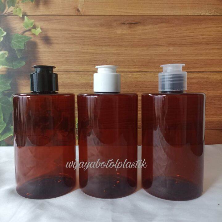 Botol Fliptop 250 Ml Coklat/Botol RF 250 Ml Plastik/Botol Sabun Cair 250 Ml Fliptop model Jamur ...
