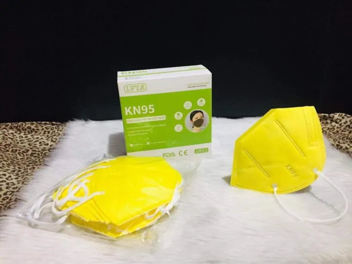 10pcs YELLOW KN95 PROTECTIVE MASK FOR UNISEX | Lazada PH
