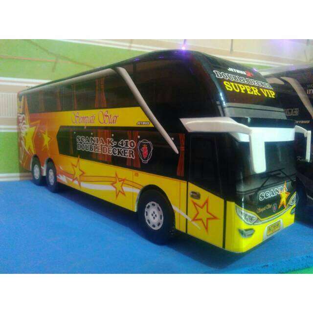 BIS BESAR / miniatur bis bus sempati slat Double Decker remote murah ...