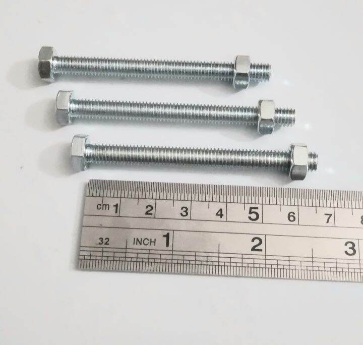 PAKET 10PCS MUR BAUT HEX M6 X 65 BAUT KUNCI 10 DIAMETER DRAT 6MM ...