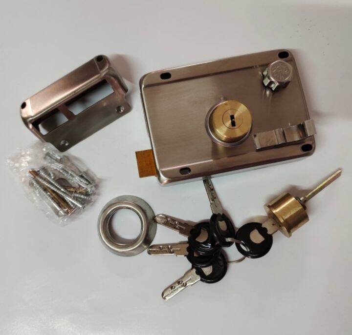 Kunci Otomatis/Kunci Pintu Besi/RIM Lock Stainless Dop/Antique Cooper ...