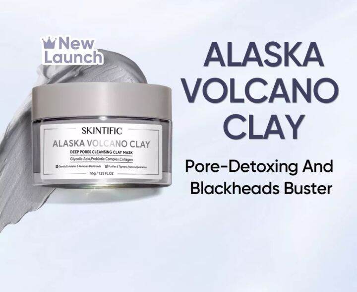 SKINTIFIC Alaska Volcano Clay Mask 55g | Lazada