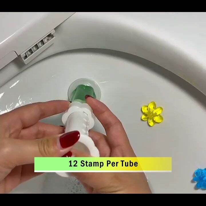 Toilet Bowl Cleaner Stamp Flush Water Refresh Toilet Bowl Gel Stamp ...