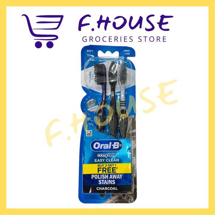Oral-B Easy Clean Charcoal Toothbrush (Buy 2 Free 1) | Lazada