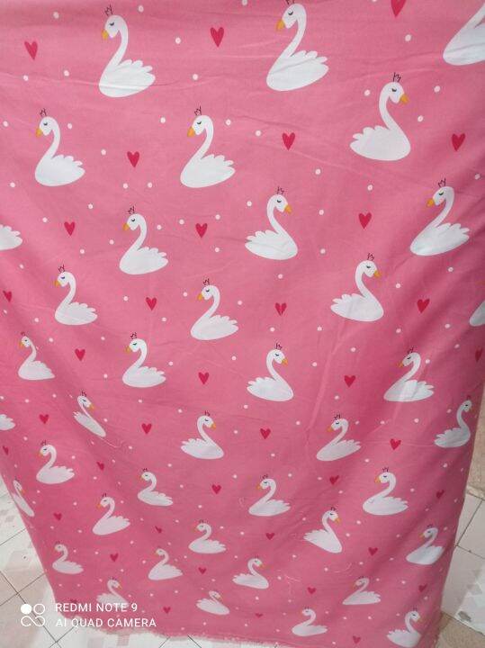 kain meteran karakter angsa pink 1 meter | Lazada Indonesia