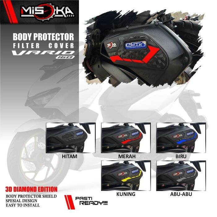 Misoka Filter Cover Vario 160 Aksesoris Motor Honda Rubber Karet Murah Keren | Lazada Indonesia