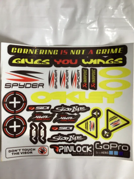 Spyder Version 1 reflectorized helmet visor stickers | Lazada PH