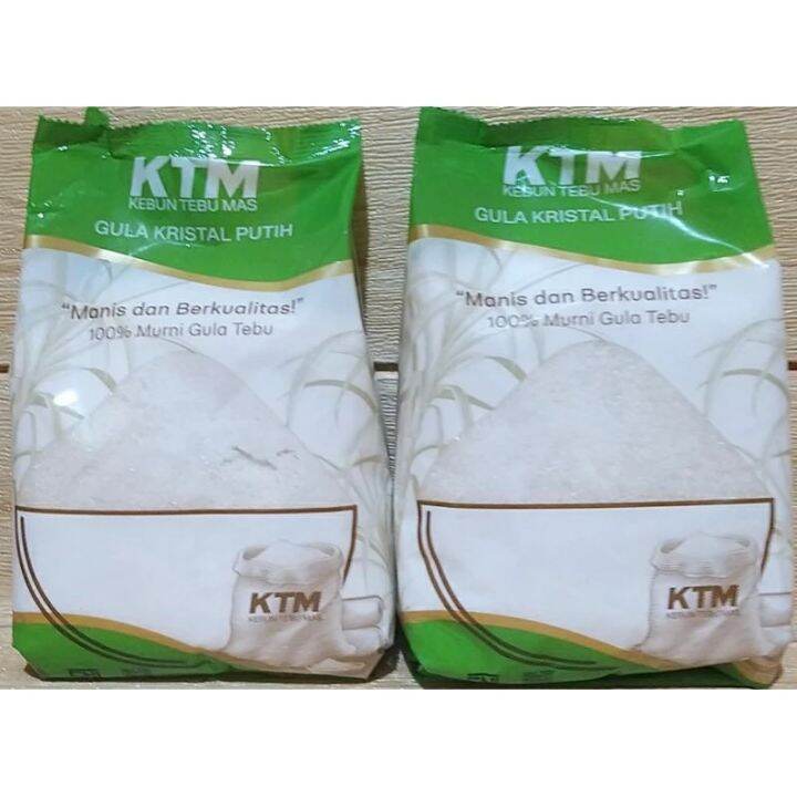 Gula Pasir Kebun Tebu Mas KTM|GULA PASIR KEMASAN 1 kg RONDOM-Gula Putih ...