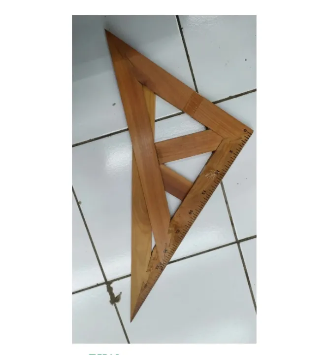 Penggaris Jangka Kayu / Penggaris Segitiga Kayu / Penggaris Busur Kayu ...