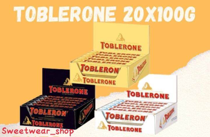 Original TOBLERONE 1box (100gx20pcs) Milk/White/Dark Chocolate from ...