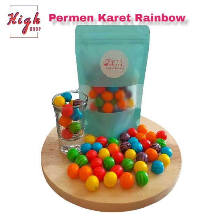 Permen Karet Jadul Aneka Warna Rainbow Gummy Candy Kualitas Premium ...