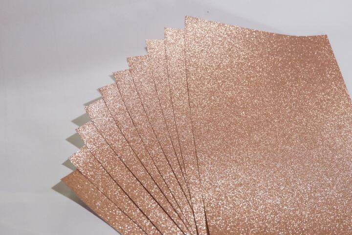 220gsm Rose Gold Glitter Cardstock * Eleven-fingered Crafter | Lazada PH