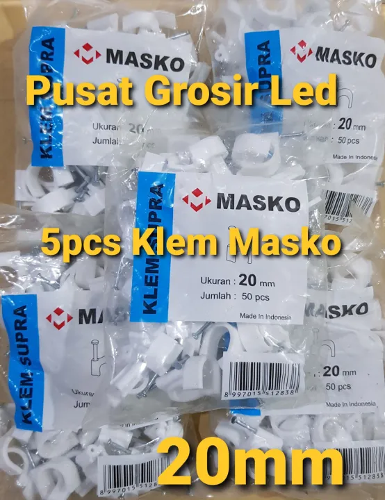 Paket 5 Bungkus ( isi 5 ) Klem Kabel Masko 20MM | Lazada Indonesia