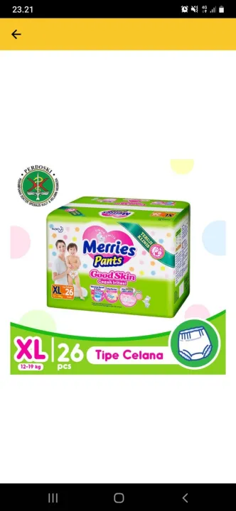 Merries Xl popok sekali pakai, pempes Merries | Lazada Indonesia