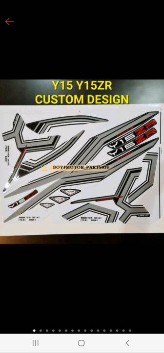 YAMAHA Y15 Y15ZR CUSTOM DESIGN ( 44 ) BODY STICKER NEW MODEL ( READY ...