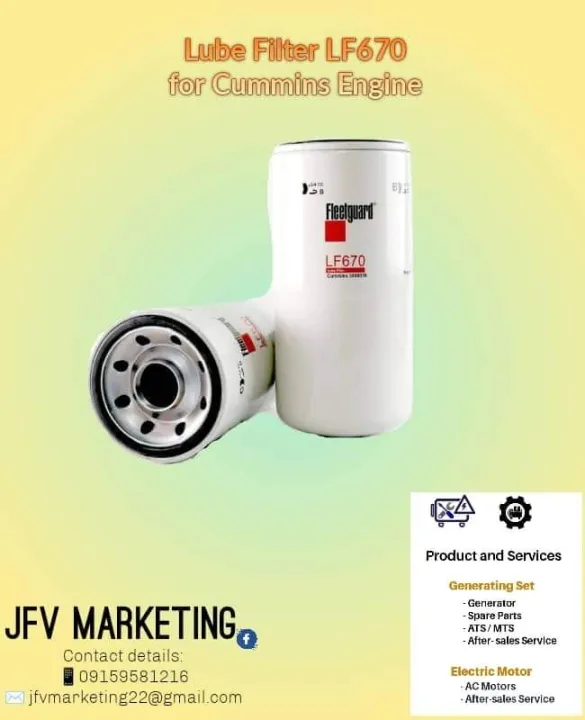 LF670 Fleetguard Oil filter cummins | Lazada PH
