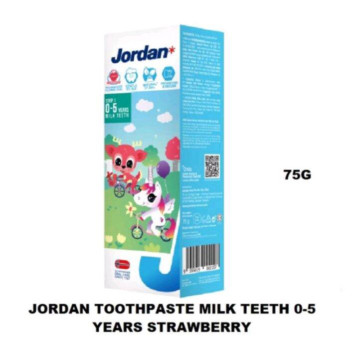 JORDAN MILK TEETH TOOTHPASTE STEP 1 0-5 YEARS 75G | Lazada