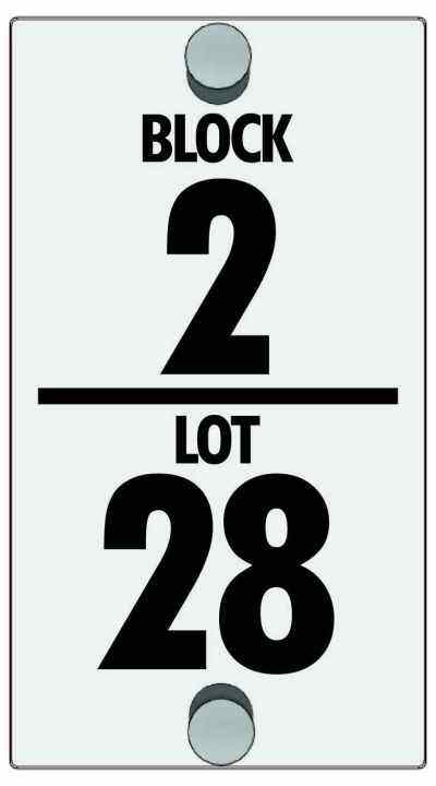 ***PERSONALIZED HOUSE NUMBER/BLK AND LOT SIGNAGE SINGLE PLATE CLEAR ...