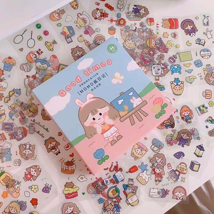 10 Lembar Sticker Motif Animasi Lucu / Stiker Dekorasi/ Tumbler/ Tempat ...