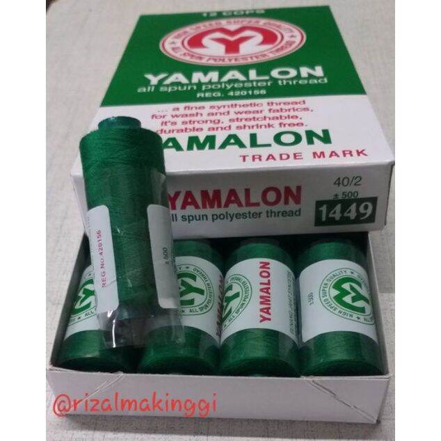 Benang Jahit Yamalon Hijau 1449 500 Yards Lazada Indonesia