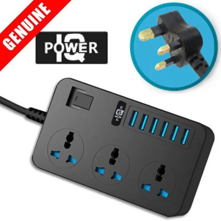 Remax universal plug socket 3000W with 3 socket and 6 USB port | Lazada