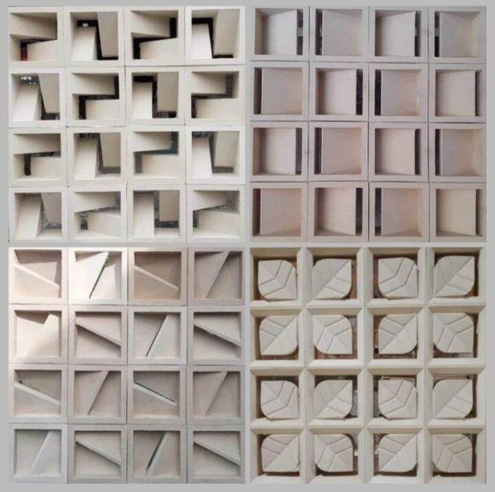 Roster beton minimalis hiasan dinding modern lubang angin anti tampias ...