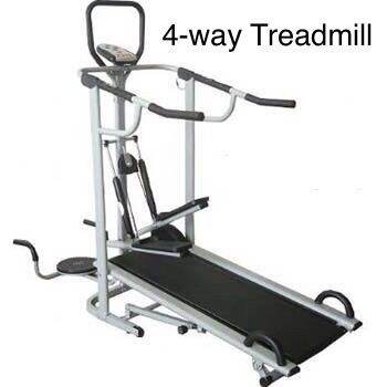 4 way manual treadmill with stepper / heart rate counter or pulse ...