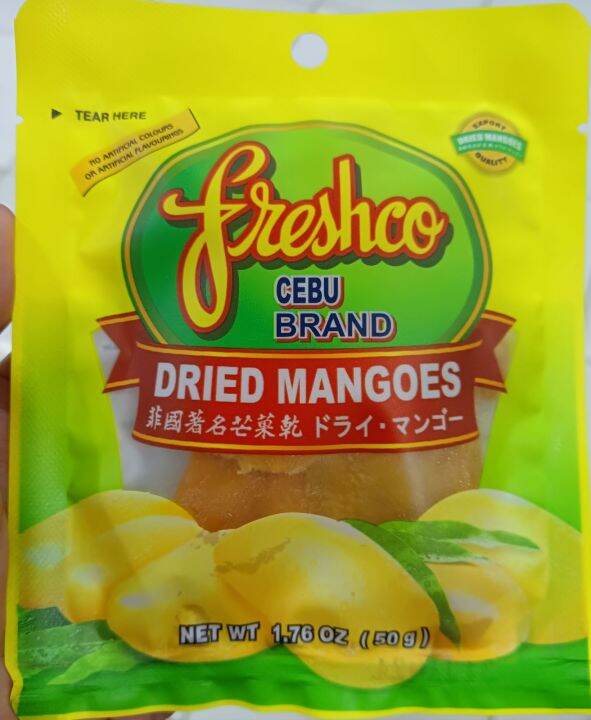 Cebu FRESHCO dried mango in 50 grams per pack | Lazada PH