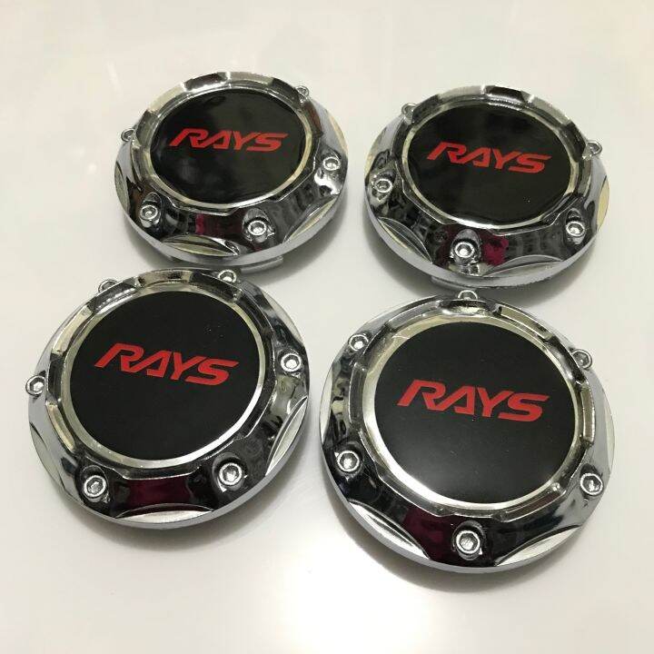 dop center roda as velg racing RAYS cembung full chrome kaki 6.3 cm ...